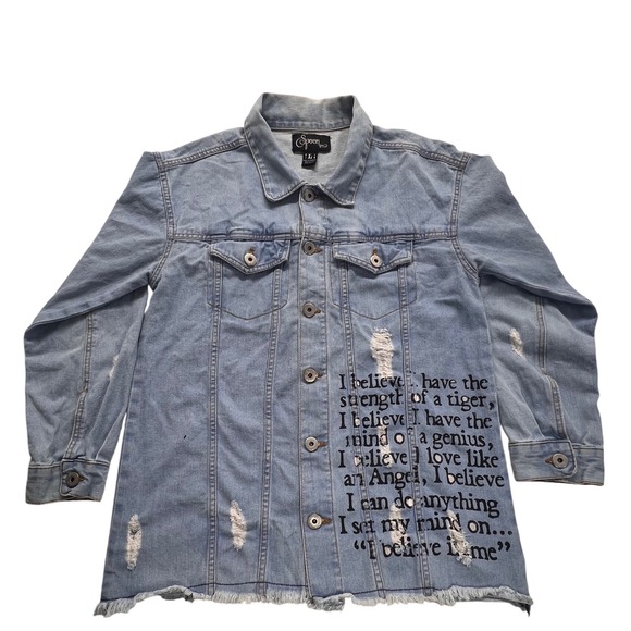 Spoon Jeans | Jackets & Coats | Spoon Jean Distressed Denim Jacket ...